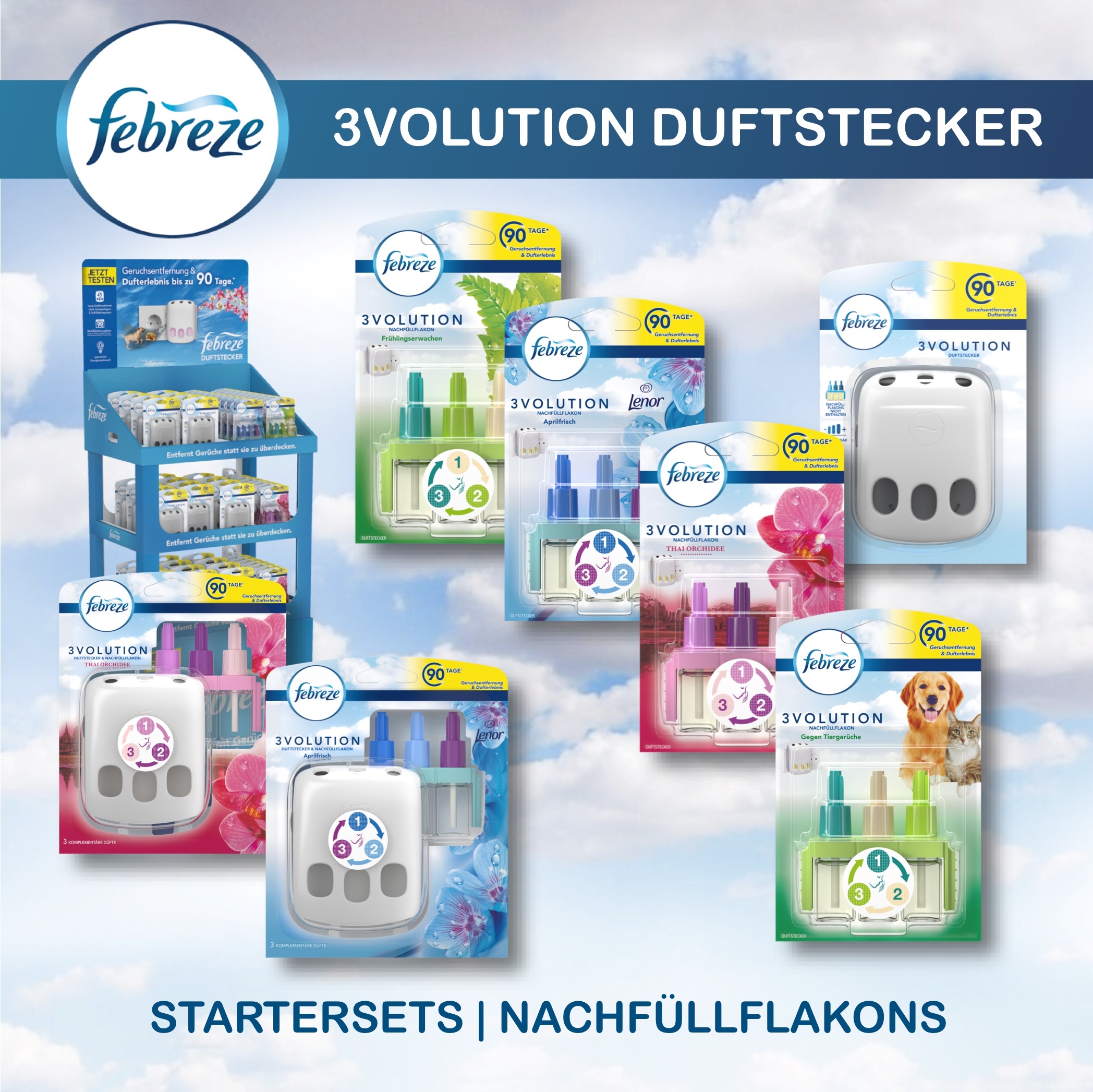 Febreze 3Volution Duftstecker Gerät Nachfüller Antitiergerüche ...